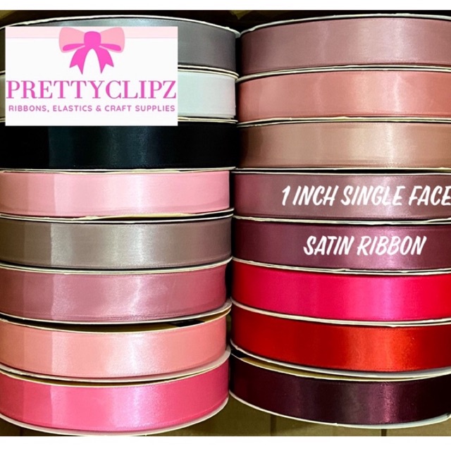 1 inch Single Face High Quality Satin Ribbon @ 5 Yards | Shopee Philippines