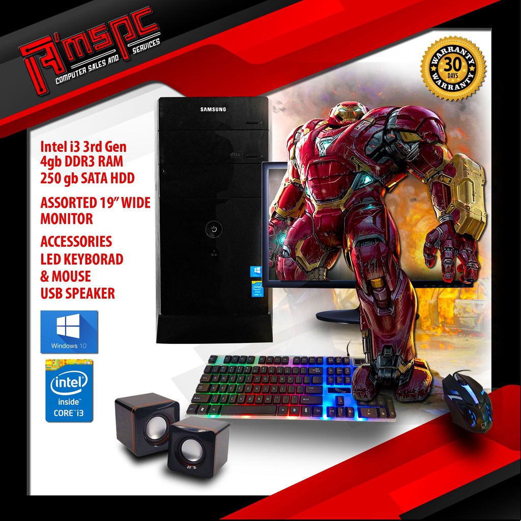 DESKTOP INTEL CORE I3 4gb RAM 250 GB HDD ASSORTED MONITOR | Shopee ...