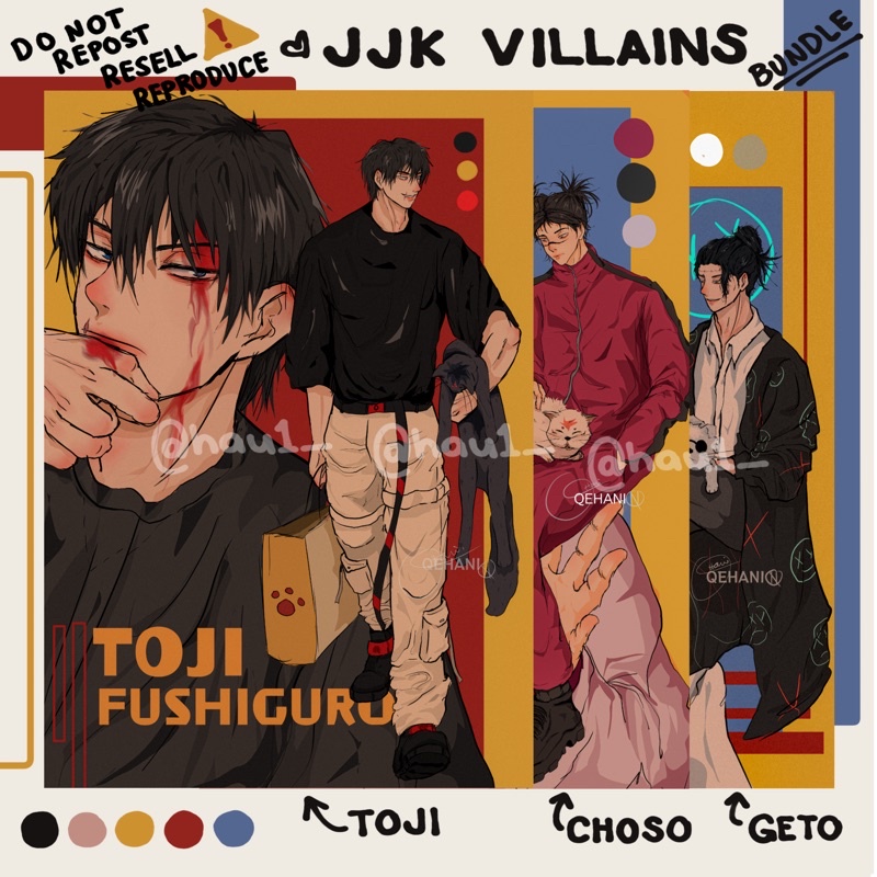 toji, choso, geto • Jujutsu Kaisen art prints | Shopee Philippines