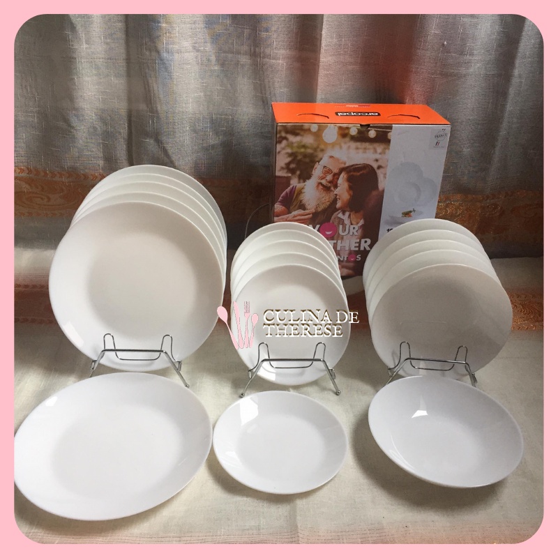 Arcopal Zelie White 18Pcs Dinner Set | Shopee Philippines