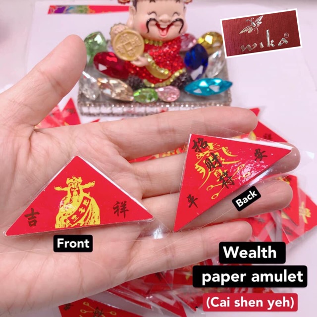 (Wikacharms) wealth paper amulet | Shopee Philippines