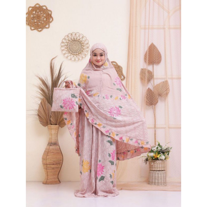 Mukena Adult Samitex Flower Cap For Disappear Month Of The Holy Ramadan ...