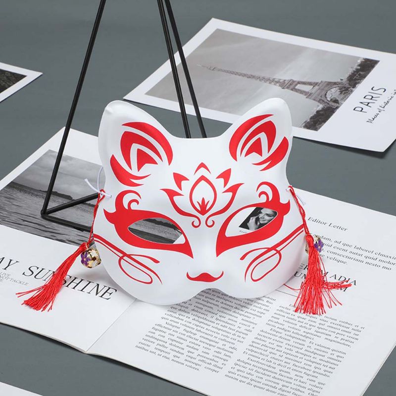 Cat MASK COSPLAY KITSUNE FOX BUNKASAI JAPANESE FESTIVAL MASK COSPLAY ...