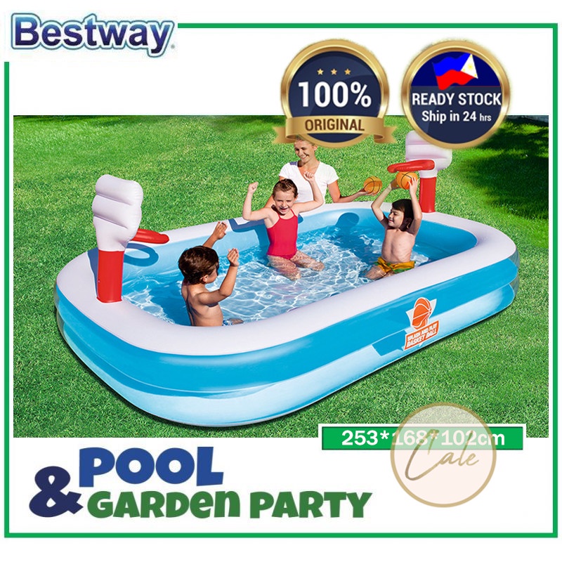Bestway Swim Center Family Inflatable Pool, 251cm X 168cm X 102cm, for ...