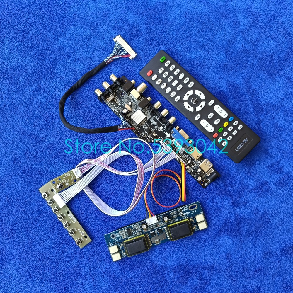 LCD controller board kit 1366*768 USB+VGA+AV For M185B1-L01/TMS185WX1 ...