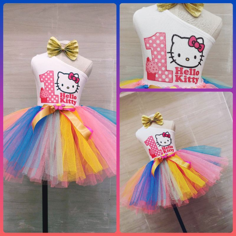 1st Hello Kitty Rainbow Tutu 1,2& 3 yrs old on hand | Shopee Philippines