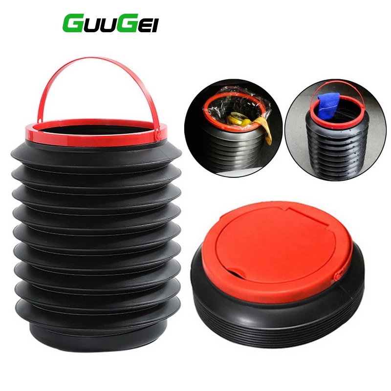 Guugei Retractable Folding Car Trash Bin Vehicle Garbage Case ...