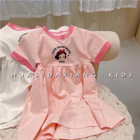 Girls Short Sleeve Dress Princess Baby Summer Children Toddler | Shopee ...