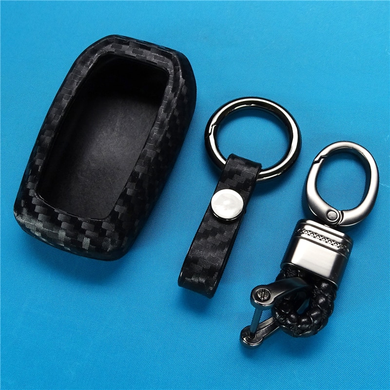 1pcs Keyless Remote Carbon Fiber Silicone Car Key Cover Fob Case Cover ...