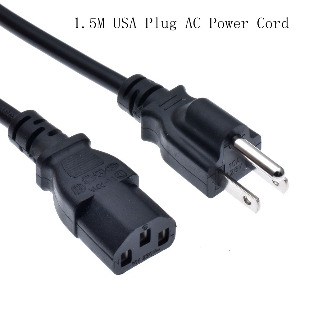 5-15P-C13 US Power Extension Cable Cord US Nema 5-15P 3Pin To IEC320 ...