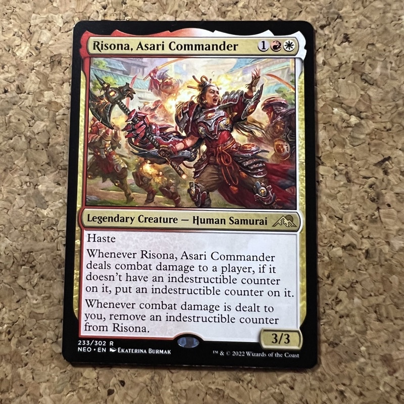 MTG RISONA, ASARI COMMANDER (HUMAN SAMURAI) KAMIGAWA NEON DYNASTY (RED ...