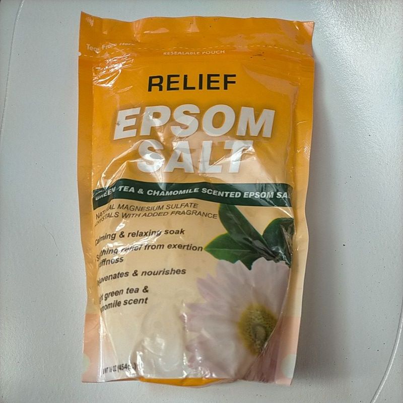 Authentic Relief Epsom Salt 454g Green Tea & Chamomile Scented | Shopee ...