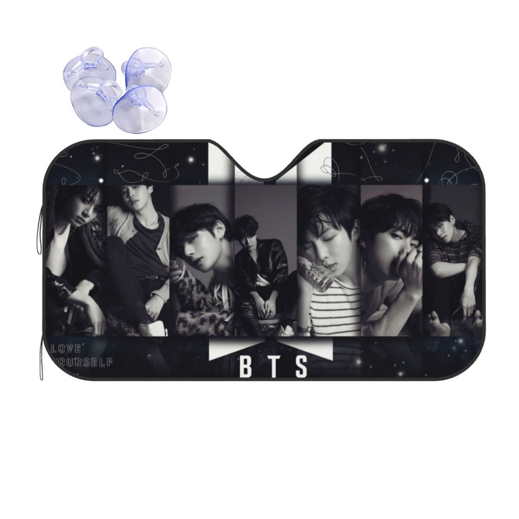 BTS Kpop Bangtan Boys Car sunshade Foldable Car Windshield Sunshade Sun ...