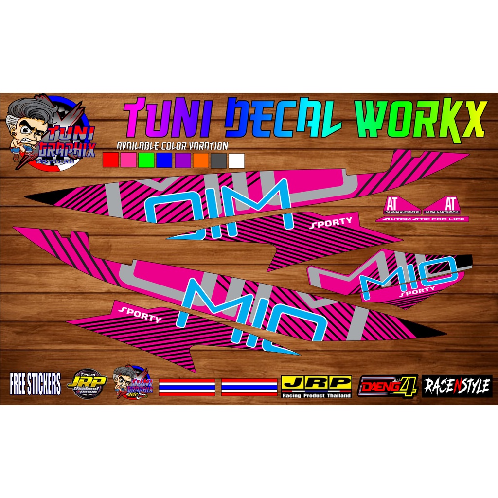 Yamaha Mio Soulty Stock Decals w/ freebies | Shopee Philippines