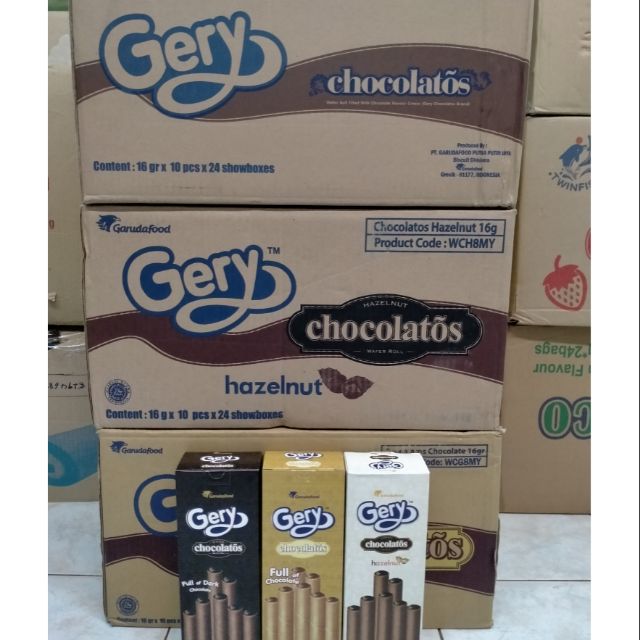 GERY Chocolate Filled Wafer Sticks Mixed Flavors | Shopee Philippines