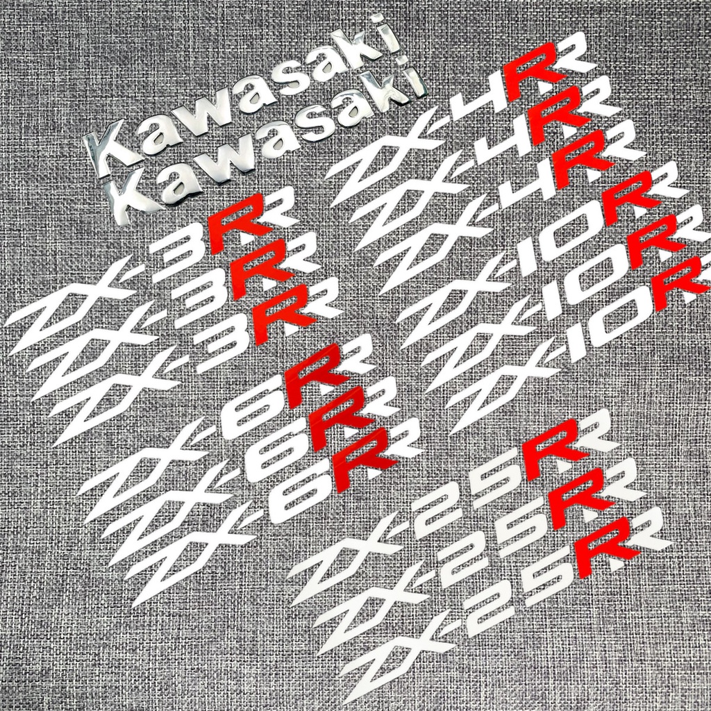 3/5Pcs Motorcycle Kawasaki Ninja 3D Emblem Badge Decal Tank Wheel ...