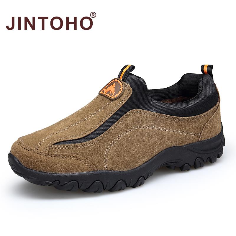 【JINTOHO】Suede Leather Men Hiking shoes Outdoor walking Trekking shoes ...