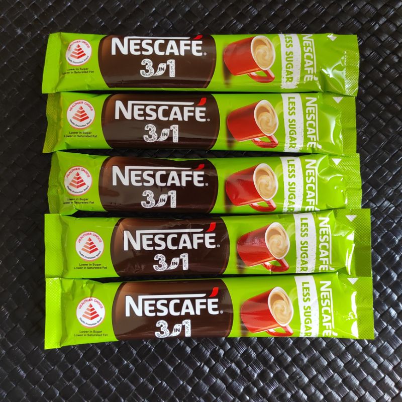 Nescafe Coffee Original Less Sugar 3 in 1 Retail per Sachet (Halal ...
