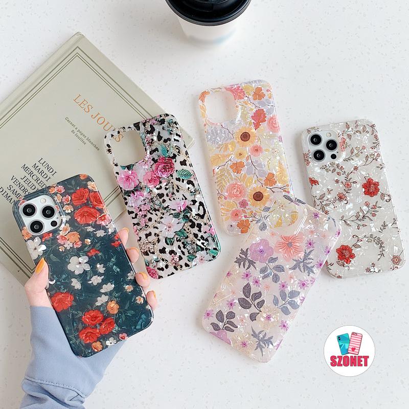 Luxury Flower Pattern Phone Case For iPhone 14 13 12 11 Pro Max Mini X ...