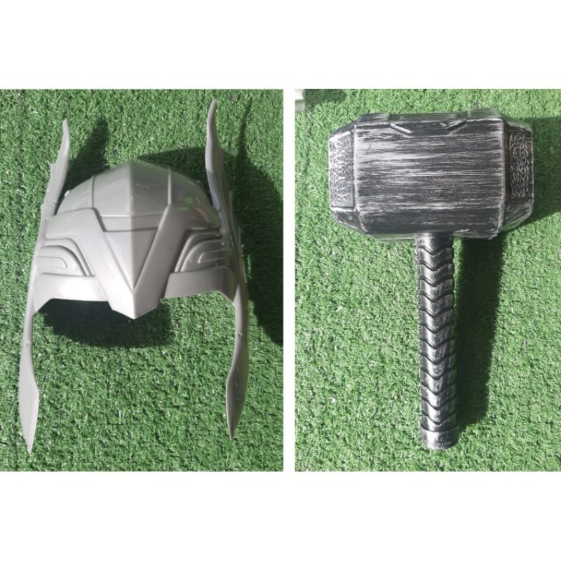 shop : AVENGERS THOR Hard Plastic Hat Helmet Mask Toy Hammer Costume ...