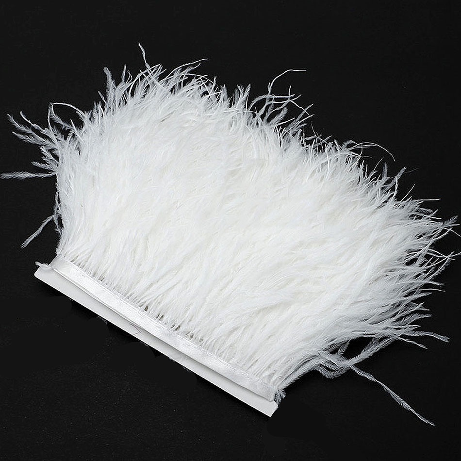 1meter 25 Colors Natural Ostrich Feather Trimming Height 8-10cm ...