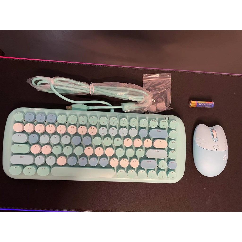 MOFII Candy M Wired Real Mechanical Gaming Keyboard with Backlit Punk ...