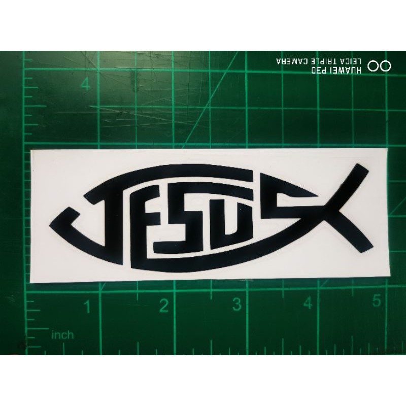 VINYL STICKER FOR MC/CAR (JESUS BLACK) | Shopee Philippines