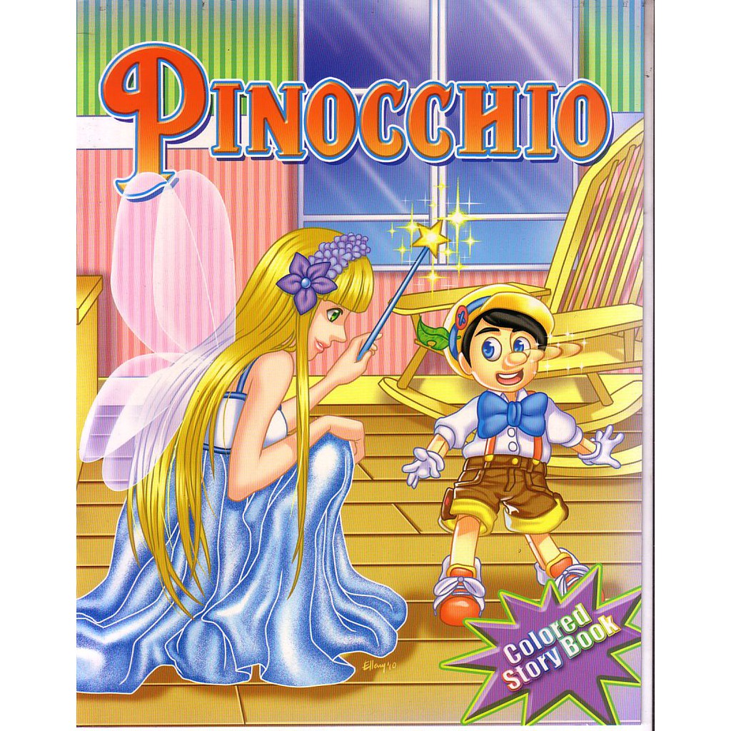 COLORED Story Book "Pinocchio" with Tagalog Translation , Bed Time ...