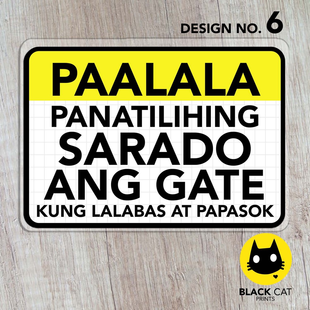 Panatilihing Sarado ang Gate / Pinto Sign | Laminated Signage | Sign ...