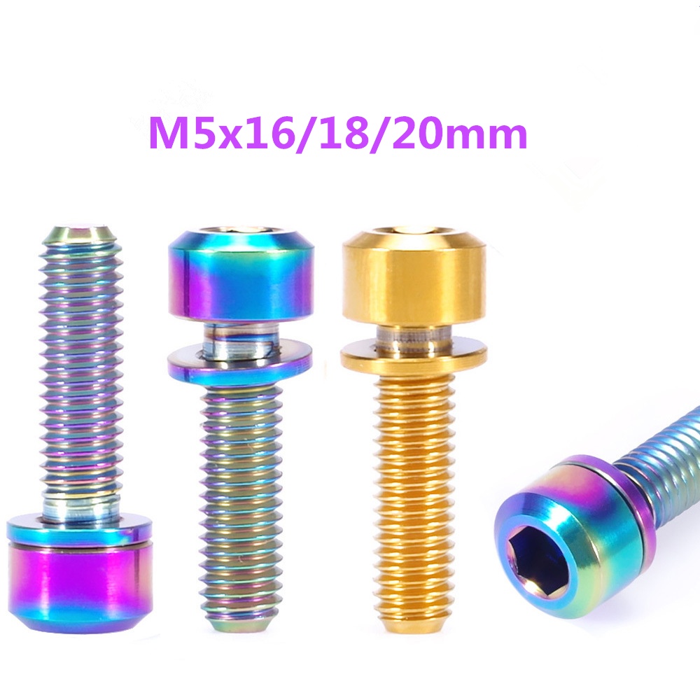 Titanium Screws Bolts M5x16 18 20mm Titanium Screws Bolts Bicycle Stem ...