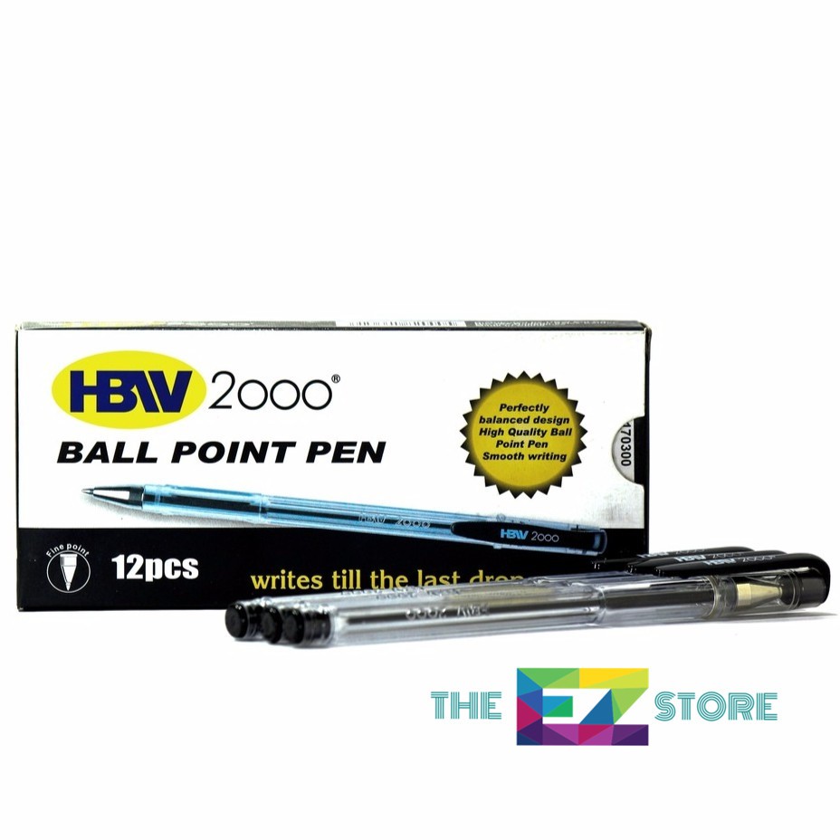 HBW 2000 Ballpen Ball Point Pen 12pcs Good Quality | Shopee Philippines