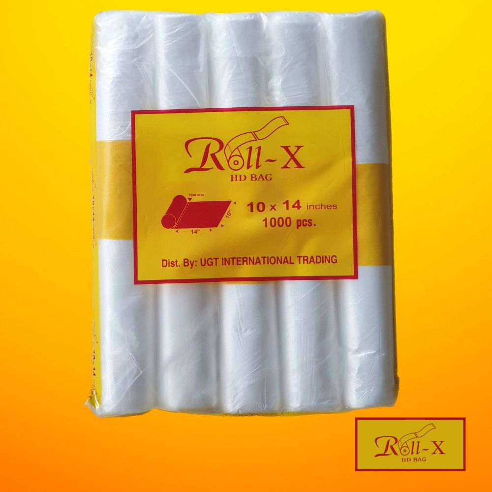 Roll-X 10x14 HD Roll Plastic Bag - 1000pcs (Laundry/Produce/Fruit) - 10 ...