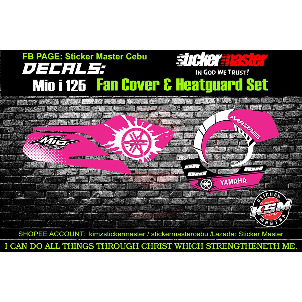 MIO I 125 FAN COVER & HEATGUARD SET (MAGENTA) | Shopee Philippines