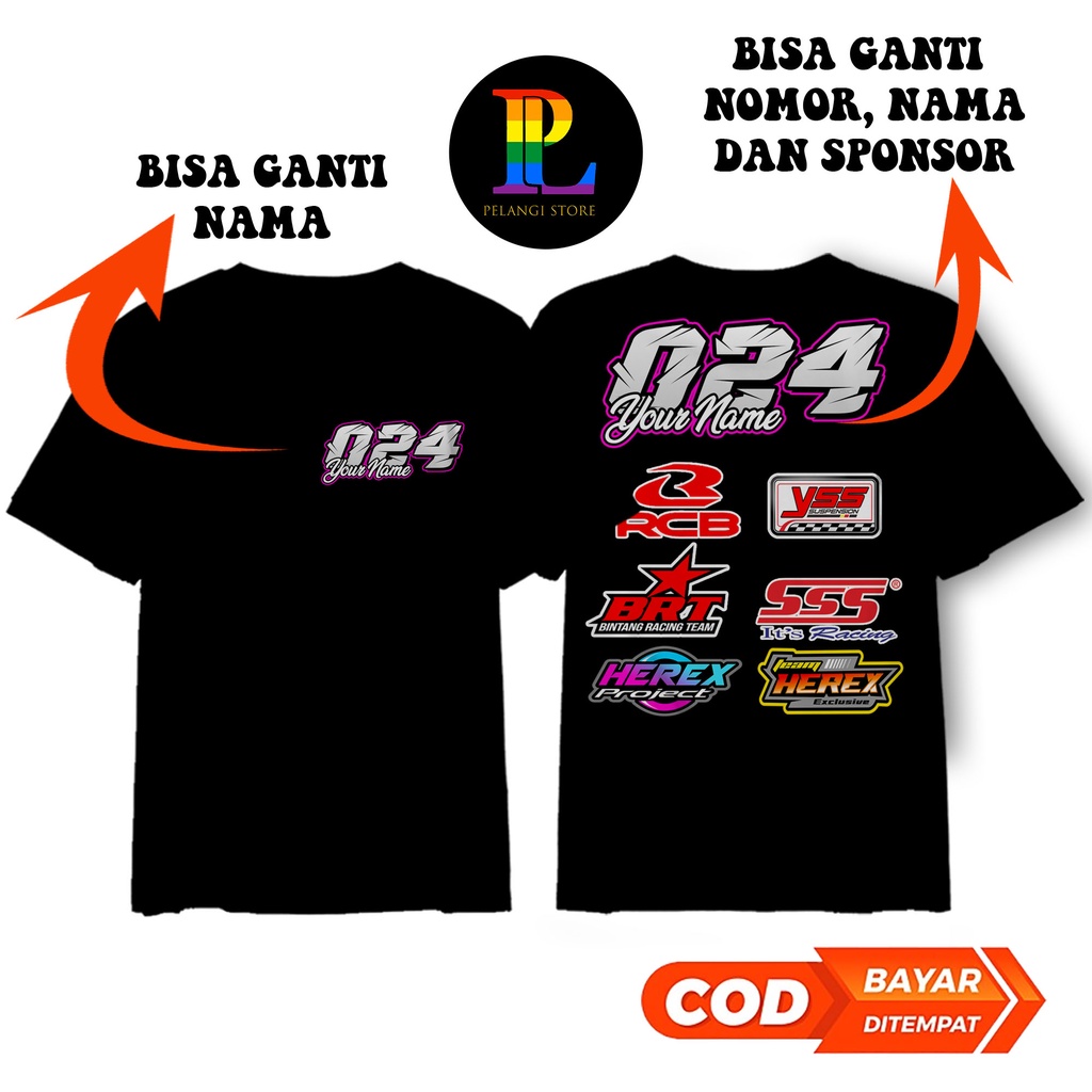 Custom Racing T-Shirt (SH1) - Can Request Your Own Name and Number ...