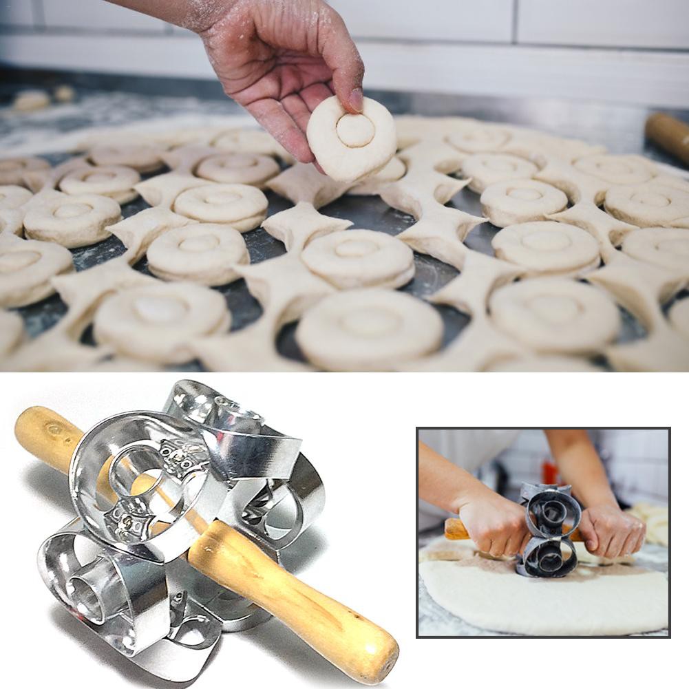 Serda Revolving Donut Cutter Maker Mold Pastry Dough Metal Baking ...