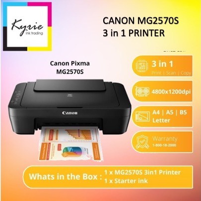 Canon Pixma MG2570S Brandnew Printer with Ink Cartridge Print Scan Copy Shopee Philippines