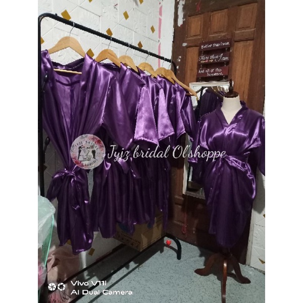 plum/dark violet robe for entourage | Shopee Philippines