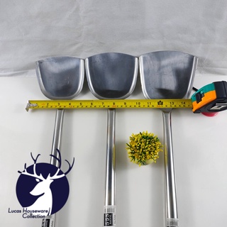 1PC HIGH QUALITY LONG HANDLE LADLE AND SIENSE WITH WOOD HANDLE (COOKING ...