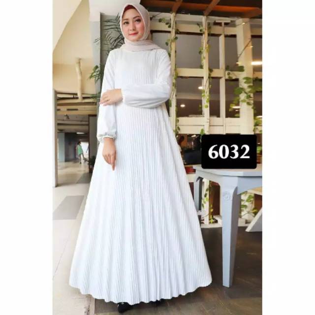 PUTIH Paulina /gamis /gamis / MUSLIM FASHION/ White GAMIS | Shopee ...