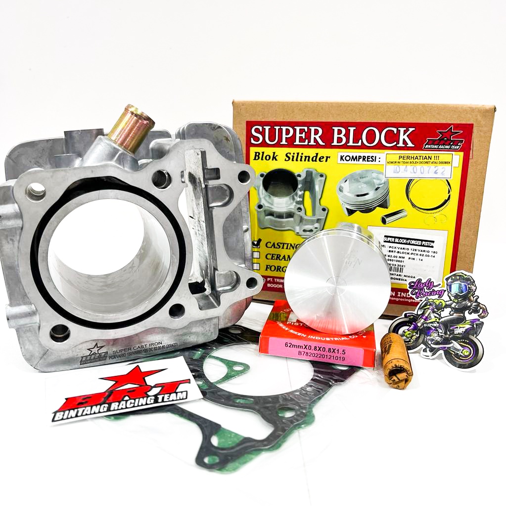 IRON CAST BLOCK & FORGED PISTON BRT VARIO 150 VARIO 125 PCX 150 ADV 150 ...
