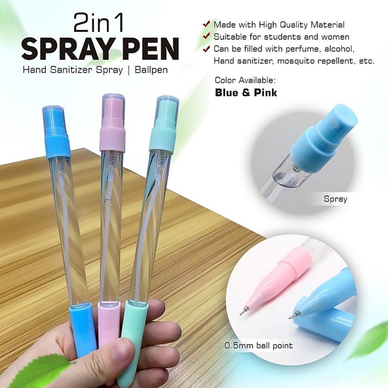 2 IN 1 BALLPEN Alco-pen / Spray Pen / Sanitizer Pen | Shopee Philippines