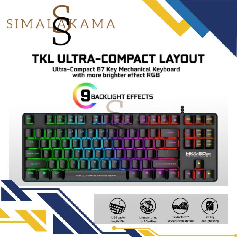 Armaggeddon MKA-2C PRO PSYCHRAVEN Wired Mechanical Gaming Keyboard ...