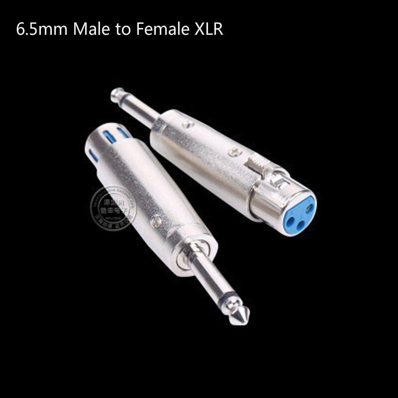 1 Piece 1/4" 6.5mm Male Plug To XLR Female 3 Pin Socket Mono Audio ...