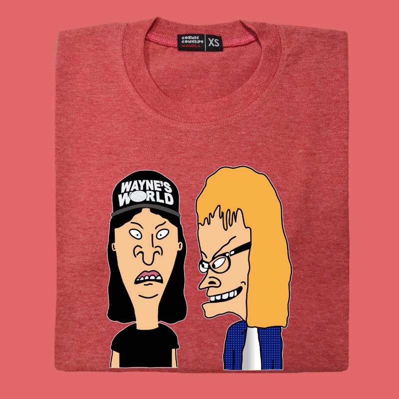 Beavis and Butthead Wayne’s World Graphic Shirt | Shopee Philippines