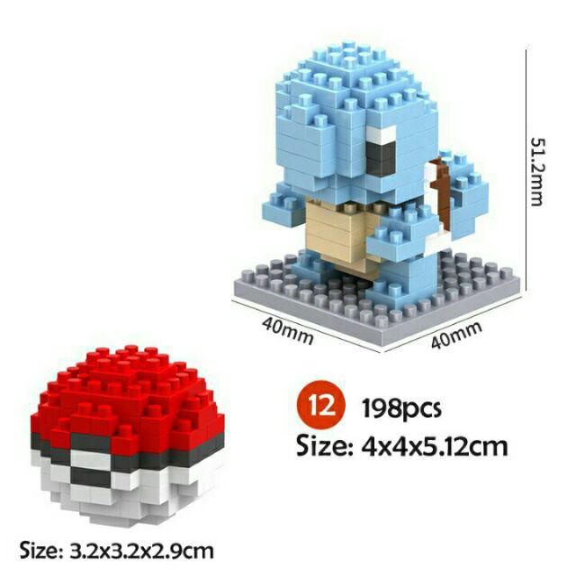 MICRO BRICKS Pokemon Charmander Squirtle Bulbasaur LEGO ALT cartoon ...