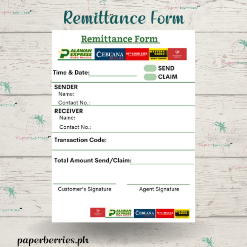 Remittance form Pads 80 sheets | Shopee Philippines