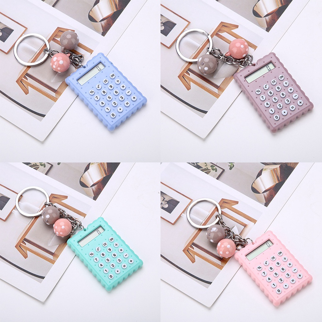 [READY STOCK] Mini Portable Cute Cookies Style Key Chain Calculator ...