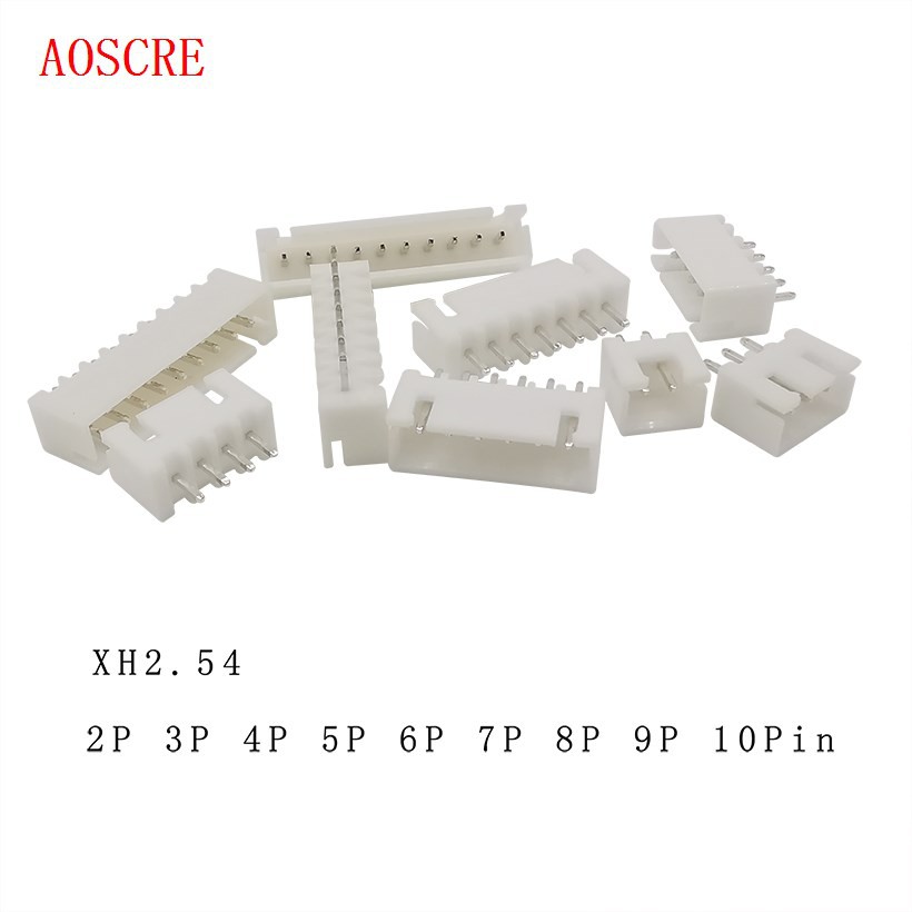 50/100Pcs XH2.54 2P 3P 4P 5P 6P 7P 8P 9P 10Pin Pitch 2.54mm Terminals Housing Pin Header ...