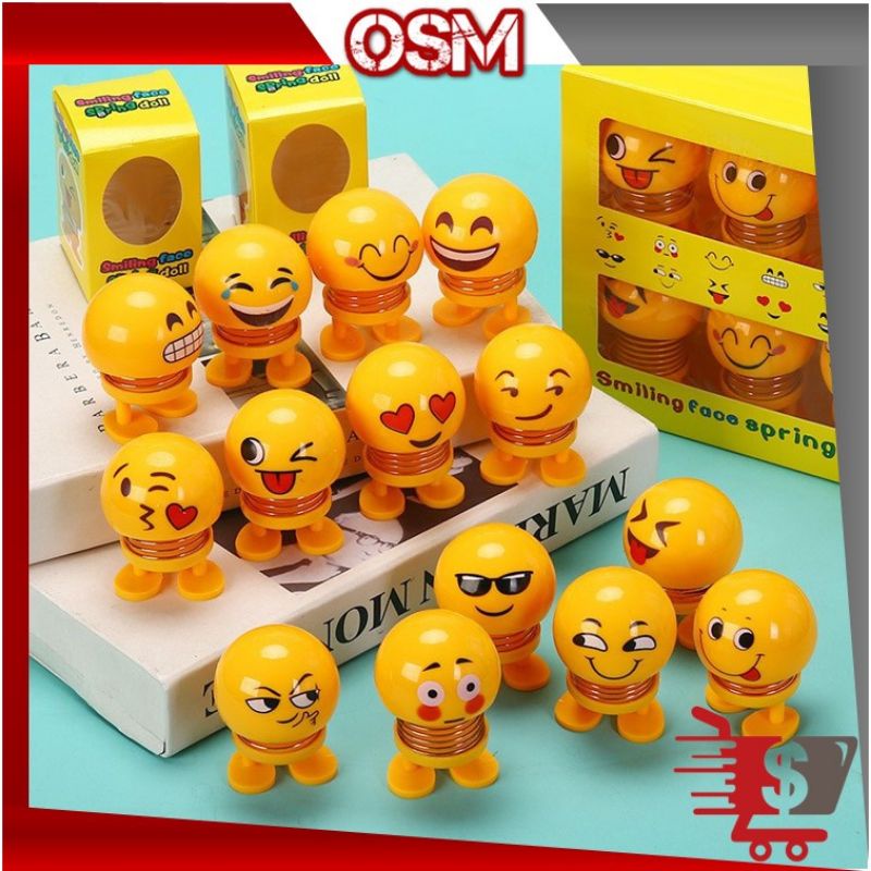 Emoji doll Head Shaking Character Emoticon Spring Shaking doll Toys ...