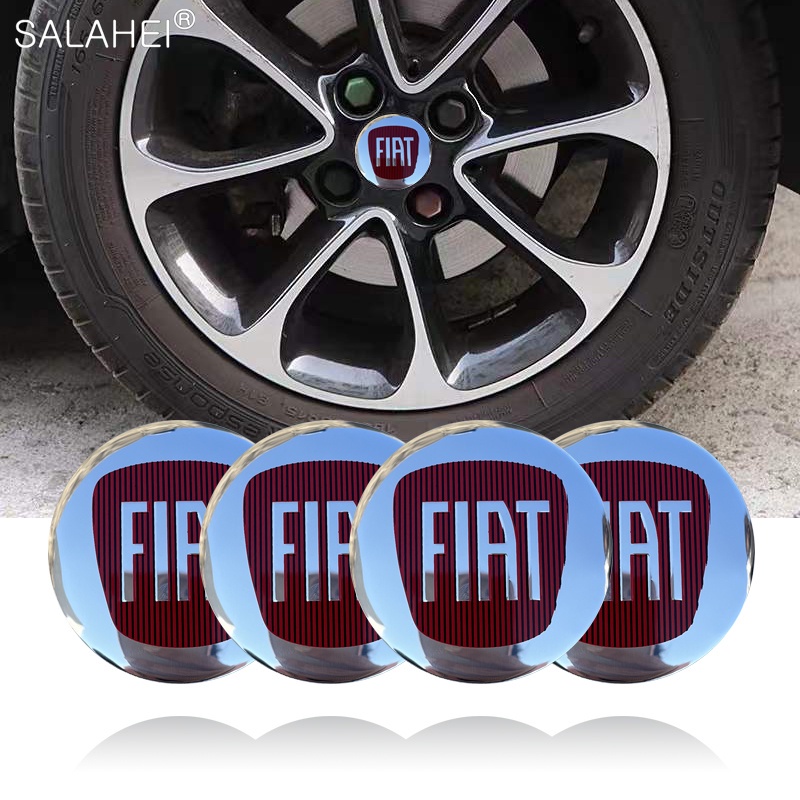 4Pcs 56mm Metal Car Rim Hub Cap Stickers Emblem For Fiat Viaggio Abarth ...